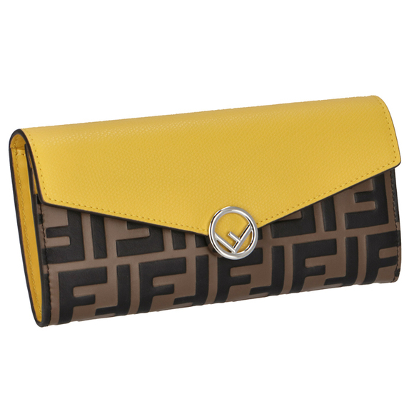 Fendi | Bags | Fendi F Is Fendi Ff Logo Continental Wallet Yellow ...